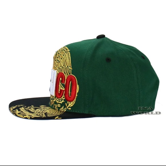 Accessories | Mexico Hat Federal Golden Eagle Logo Embroidered Snapback ...